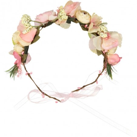 Blush Pink Flower Crown for halcyon days and festival vibes boho bride